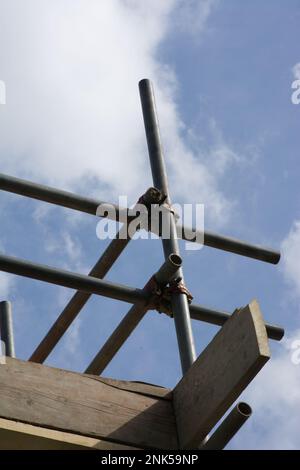 a close up of scaffolding fixing joints Stock Photo - Alamy