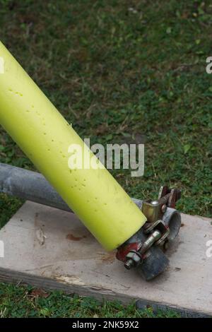 wooden support for scaffolding base Stock Photo - Alamy