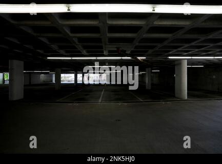 Interior of the Upper Hearst parking structure at the University of ...