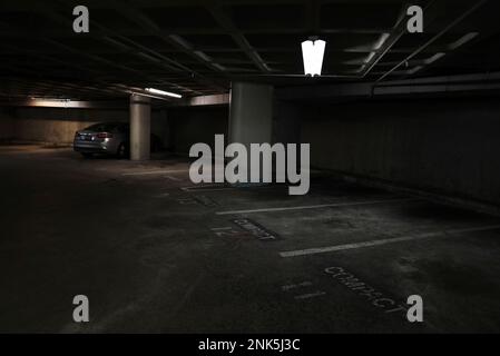 Interior of the Upper Hearst parking structure at the University of ...