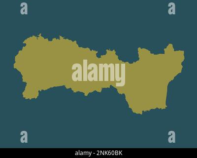 Kosicky, region of Slovakia. Solid color shape. Locations and names of ...