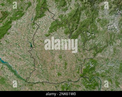 Nitriansky, region of Slovakia. High resolution satellite map ...