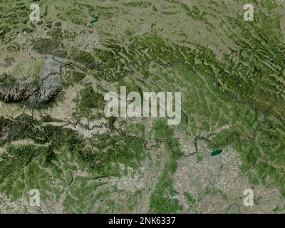 Presovsky, region of Slovakia. High resolution satellite map. Locations ...
