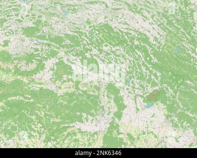 Presovsky, region of Slovakia. Open Street Map. Locations and names of ...