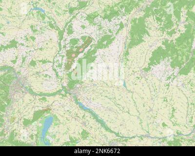 Trnavsky, region of Slovakia. Open Street Map. Locations and names of ...