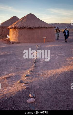 Replica, reconstructed, at the ruins of Tulor, an ancient Atacameños ...