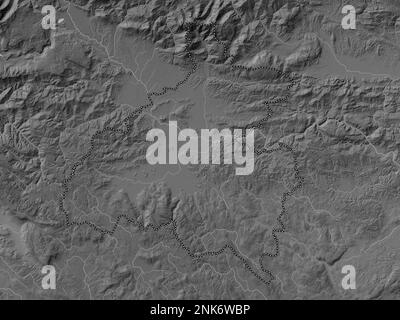 Osrednjeslovenska, statistical region of Slovenia. Grayscale elevation ...