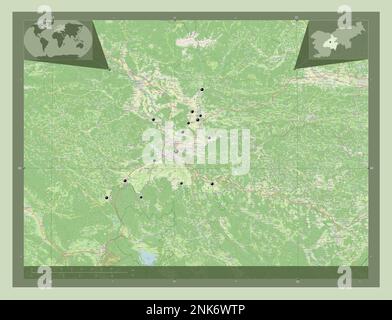 Osrednjeslovenska, statistical region of Slovenia. Open Street Map ...