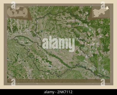 Pomurska, statistical region of Slovenia. High resolution satellite map ...