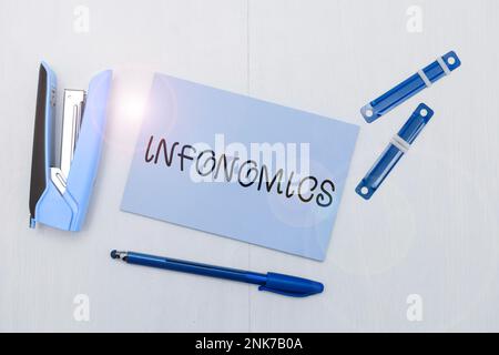 Conceptual caption Infonomics. Internet Concept visual image used to ...