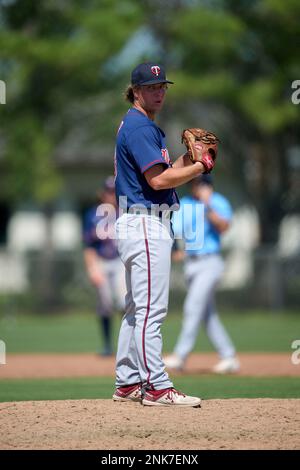 Minnesota Twins pitcher Jordan Carr (18) during a MiLB Spring Training ...