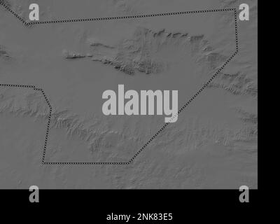 Sool, region of Somalia. Bilevel elevation map with lakes and rivers ...