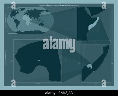 Bakool, region of Somalia. Diagram showing the location of the region ...
