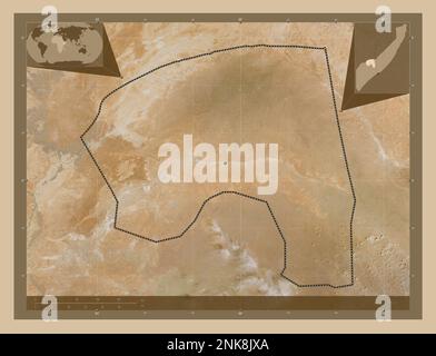 Bakool, region of Somalia Mainland. Low resolution satellite map Stock ...