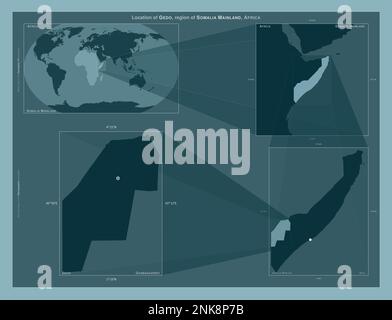 Gedo, region of Somalia. Diagram showing the location of the region on ...