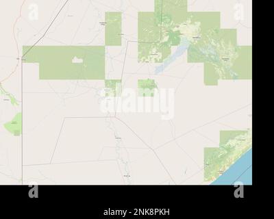 Gedo, region of Somalia Mainland. Open Street Map Stock Photo - Alamy