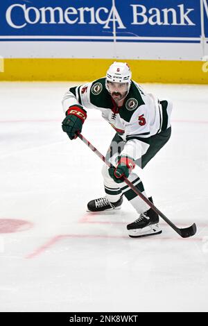 Minnesota Wild defenseman Jacob Middleton celebrates after scoring ...