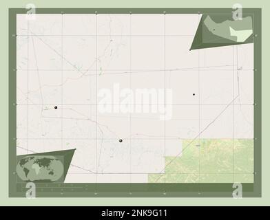 Sool, region of Somaliland. Open Street Map. Locations and names of ...