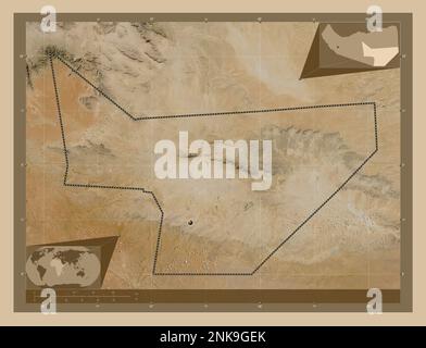Sool, region of Somaliland. Low resolution satellite map Stock Photo ...