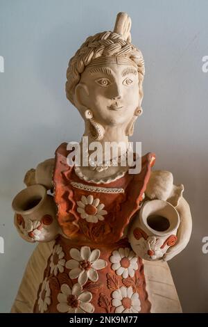 Handicrafts with traditional indigenous art motif for sale at souvenir ...
