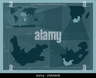 Vector map of Western Cape Province, South Africa Stock Photo - Alamy