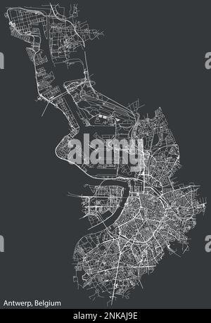 Street roads map of ANTWERP, BELGIUM Stock Vector Image & Art - Alamy