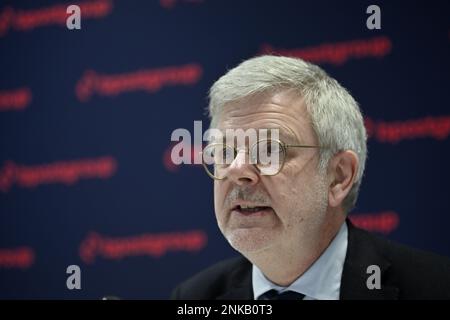 Bpost CEO a.i. Philippe Dartienne pictured during a press conference of ...