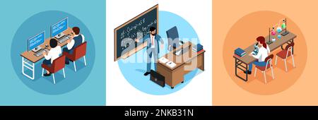 Vector isometric computer lab classroom Stock Vector Image & Art - Alamy