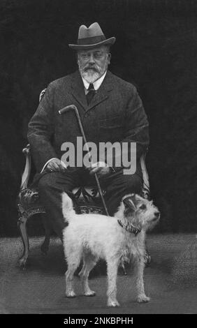 King Edward VII (1841-1909) photographed at The Grove, Watford, the ...