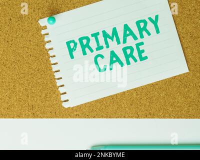 Conceptual display Primary Care, Internet Concept health care provided ...