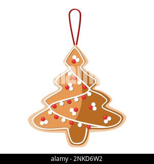 Gingerbread star and Christmas tree. Homemade holiday cookies for ...