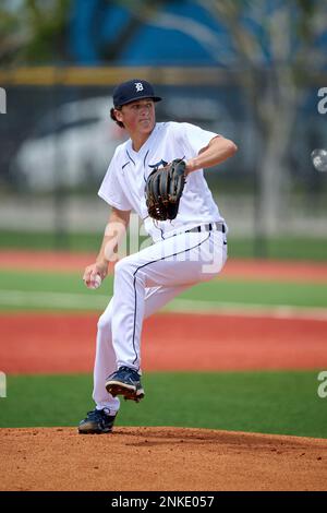 Detroit Tigers pitcher Reese Olson throws against the Minnesota Twins ...