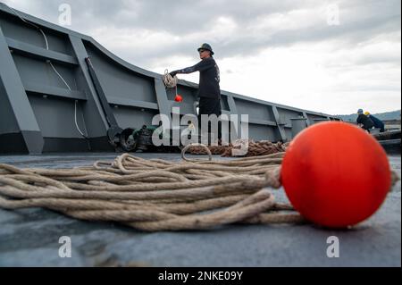 SUBIC BAY, Philippines (Aug. 13, 2022) - The Emory S. Land-class ...