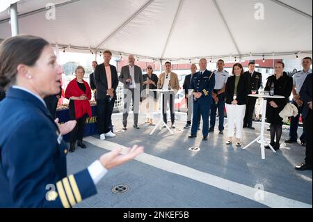 U.S. Coast Guard Cmdr. Brooke Millard, commanding officer of USCGC Bear ...