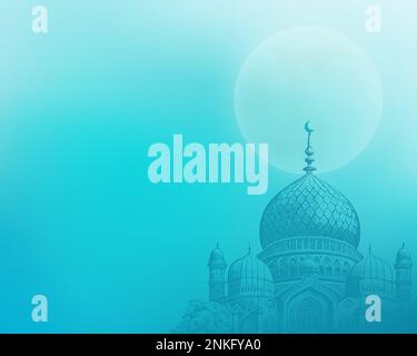 Light blue Islamic background, Blue Islamic wallpaper Stock Photo - Alamy