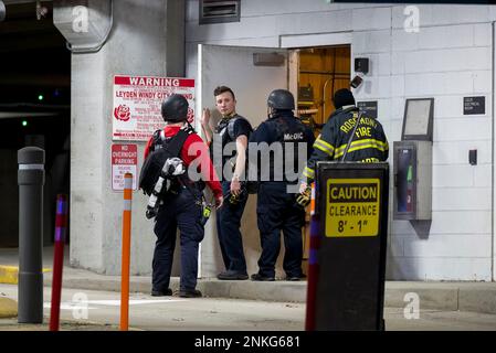 Authorities work the scene at the Rosemont Outlet Mall where a fatal ...