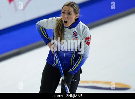 Kamloops, B.C., on Thursday, February 23, 2023. Ontario skip Tracy ...