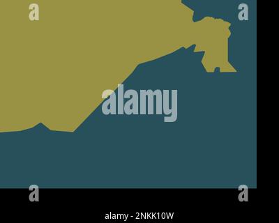 Eastern Equatoria, state of South Sudan. Colored elevation map with ...