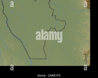Jonglei, state of South Sudan. Elevation map colored in wiki style with ...