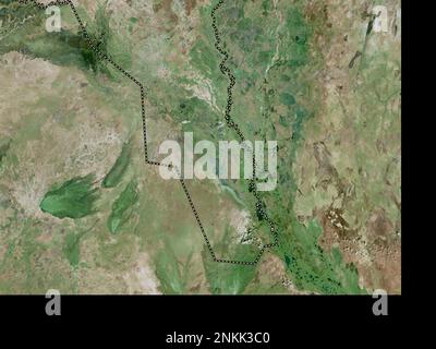 Unity, state of South Sudan. High resolution satellite map. Corner ...