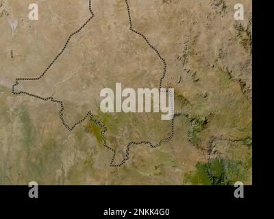 Upper Nile, state of South Sudan. Low resolution satellite map Stock ...