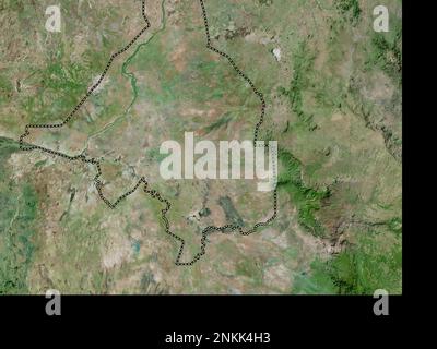 Upper Nile, state of South Sudan. Low resolution satellite map Stock ...