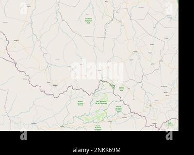 Western Equatoria, state of South Sudan. Open Street Map. Locations and ...