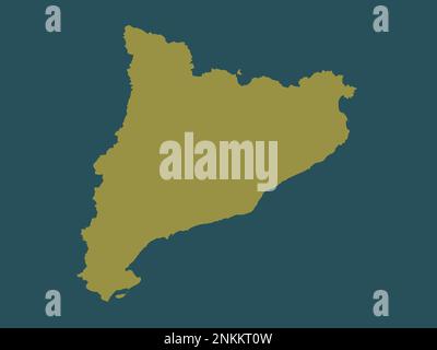 Shape of Cataluña, autonomous community of Spain, with its capital ...