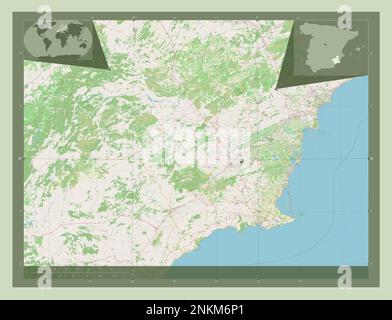 Shape of Región de Murcia, autonomous community of Spain, with its ...