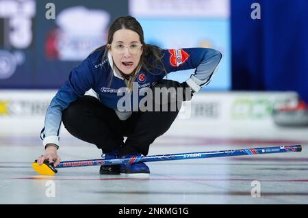 Kamloops, B.C., on Thursday, February 23, 2023. Ontario skip Tracy ...