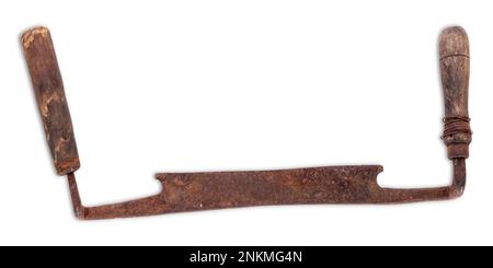 old debarker on a white background Stock Photo - Alamy