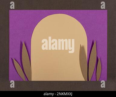 Lent background. Minimalist purple composition with empty space for ...