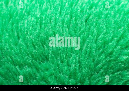 Green fluffy textile texture. Nappy hairy background closeup Stock ...