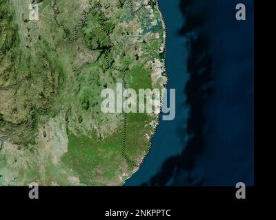 Ampara, district of Sri Lanka. High resolution satellite map. Locations ...